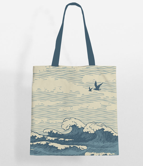 Ocean Waves Tote Bags – The Purple Tree